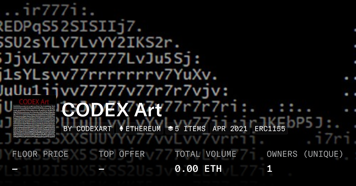 CODEX Art - Collection | OpenSea