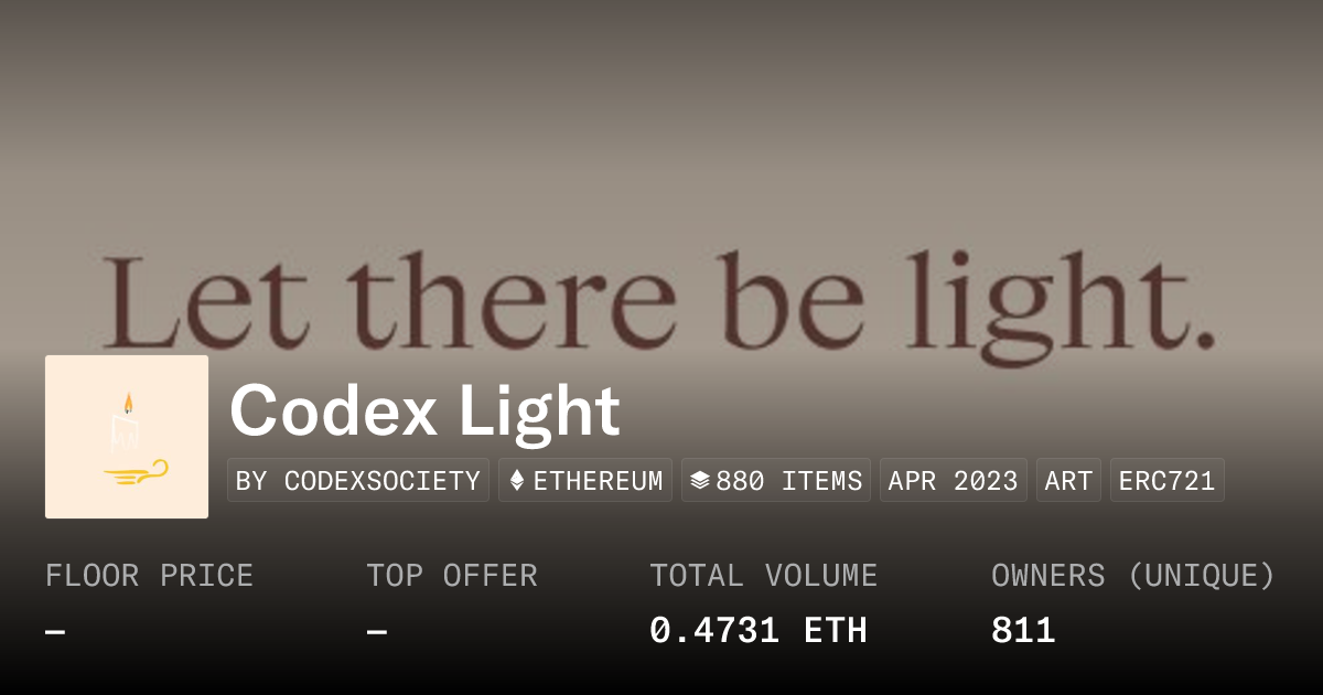 Codex Light - Collection | OpenSea