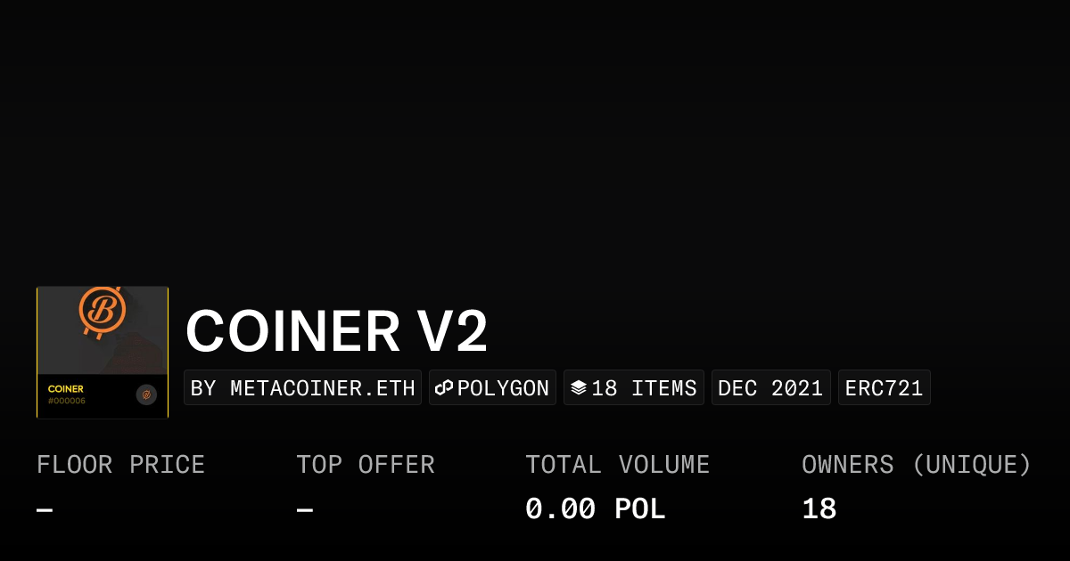 COINER V2 - Collection | OpenSea