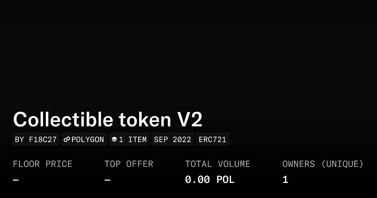 Collectible token V2 - Collection | OpenSea
