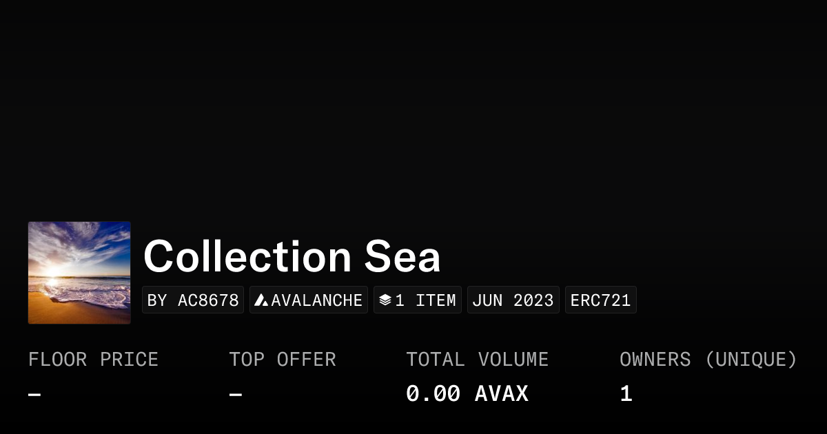 Collection Sea - Collection | OpenSea