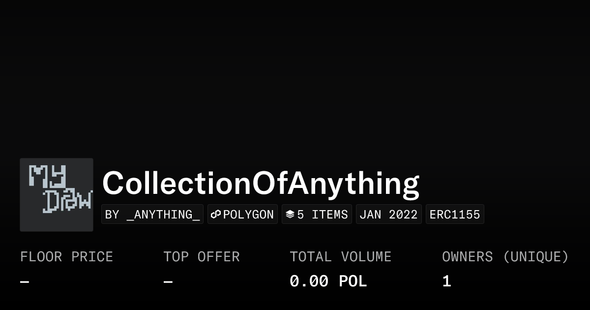 CollectionOfAnything - Collection | OpenSea