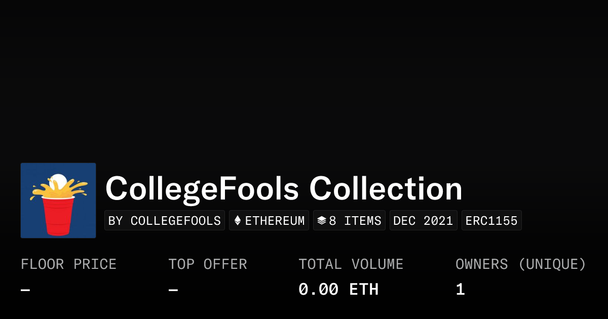 CollegeFools Collection - Collection | OpenSea