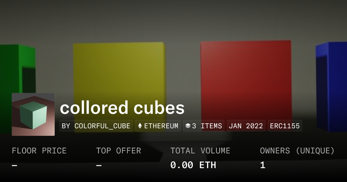 collored cubes - Collection | OpenSea