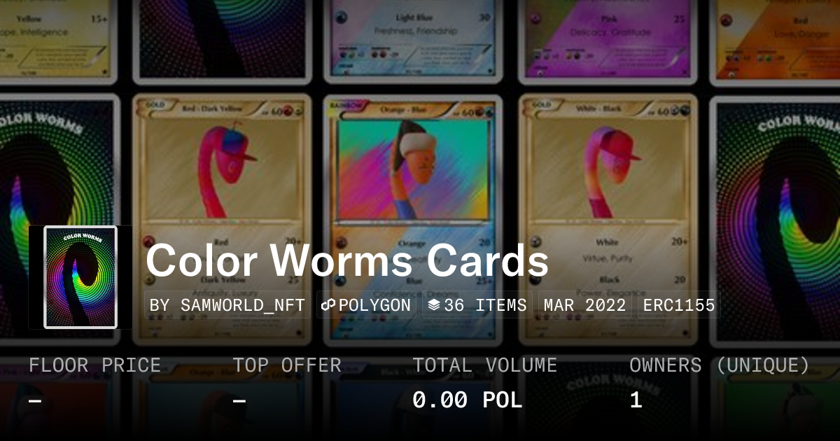 Color Worms Cards - Collection | OpenSea