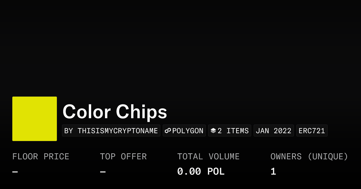 Color Chips - Collection | OpenSea