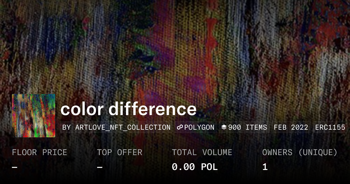 color difference - Collection | OpenSea