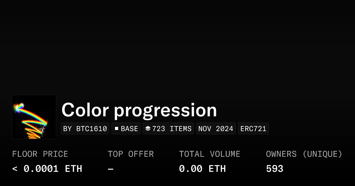 Color progression - Collection | OpenSea