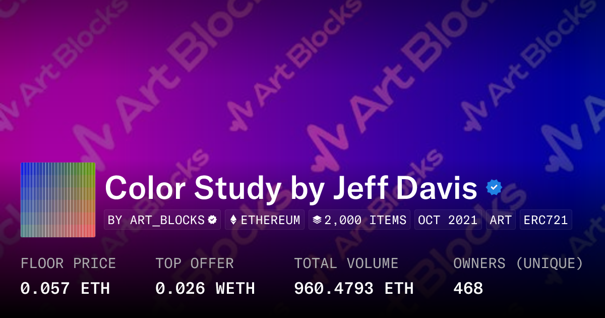 Color Study by Jeff Davis - Collection | OpenSea