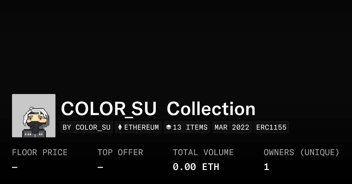 COLOR_SU Collection - Collection | OpenSea
