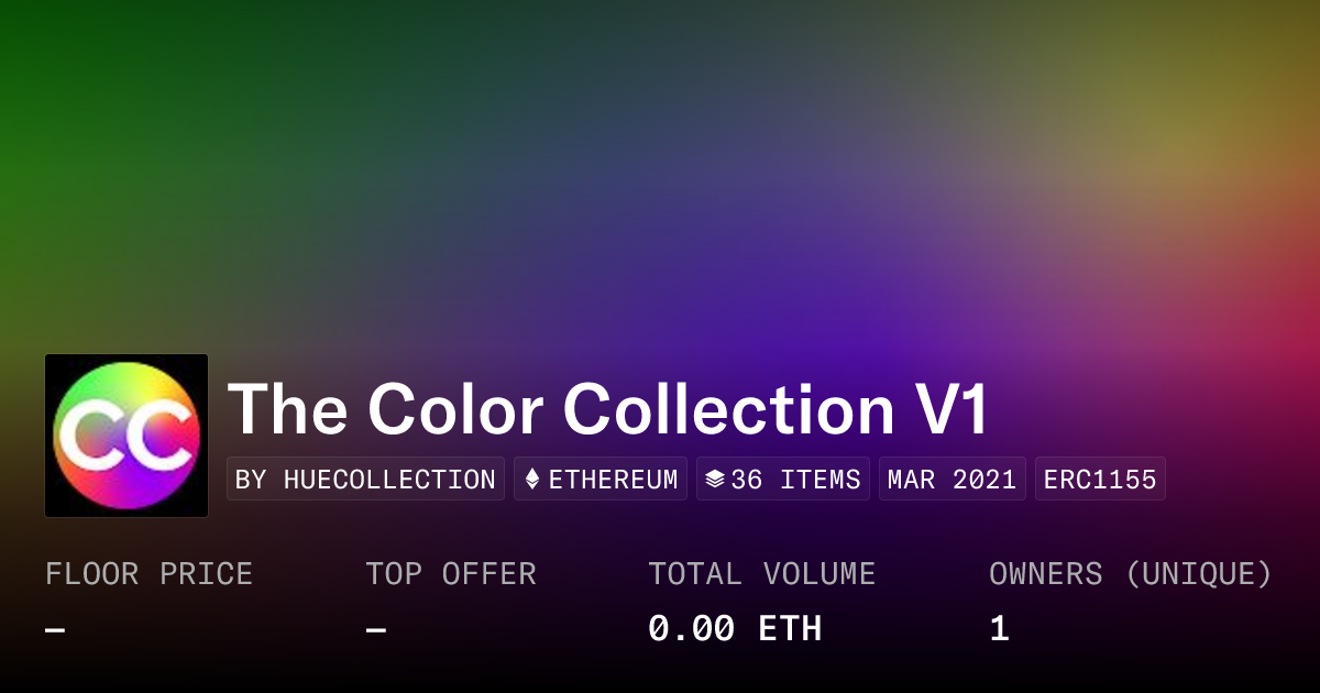 The Color Collection V1 - Collection | OpenSea