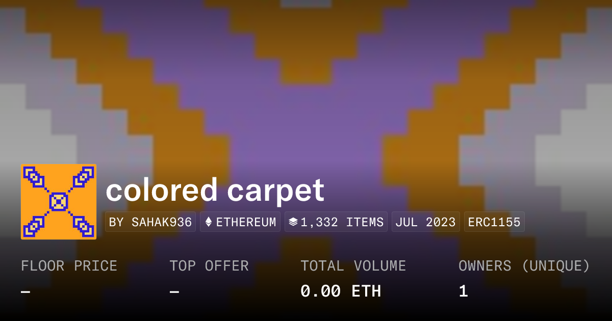 colored carpet - Collection | OpenSea
