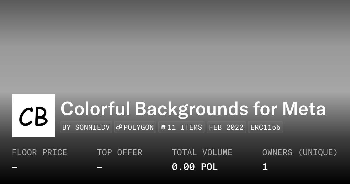 Colorful Backgrounds for Meta - Collection | OpenSea