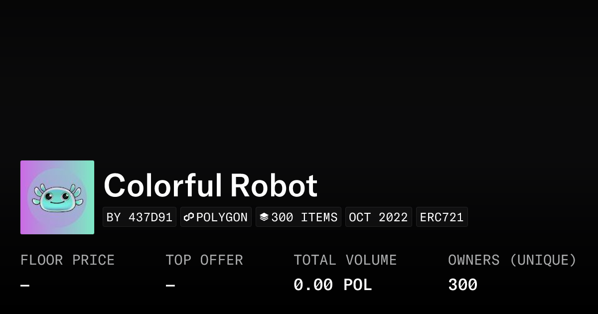 Colorful Robot - Collection | OpenSea