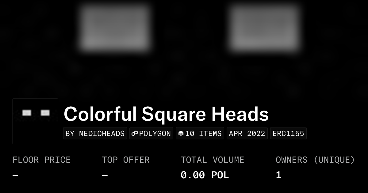 Colorful Square Heads - Collection | OpenSea
