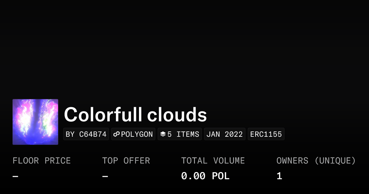 Colorfull clouds - Collection | OpenSea