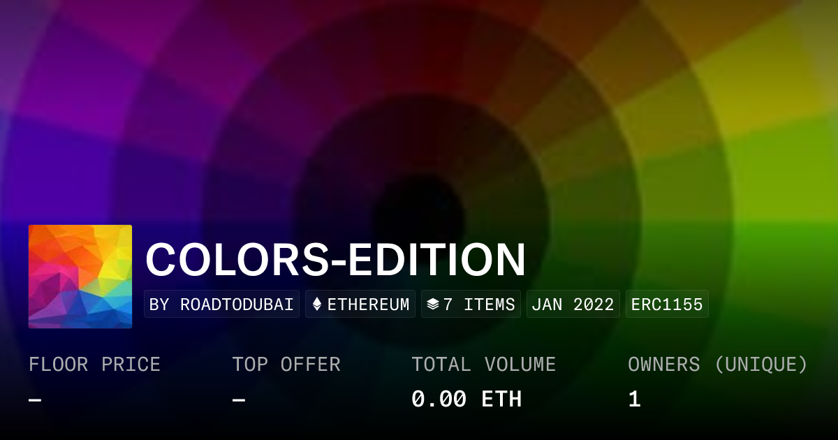 COLORS-EDITION - Collection | OpenSea