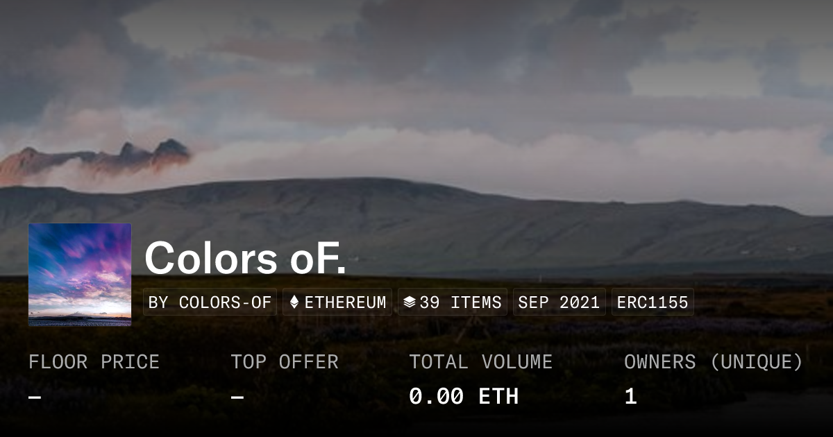 Colors oF. - Collection | OpenSea