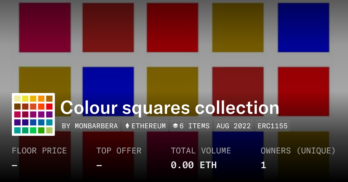 Colour squares collection - Collection | OpenSea