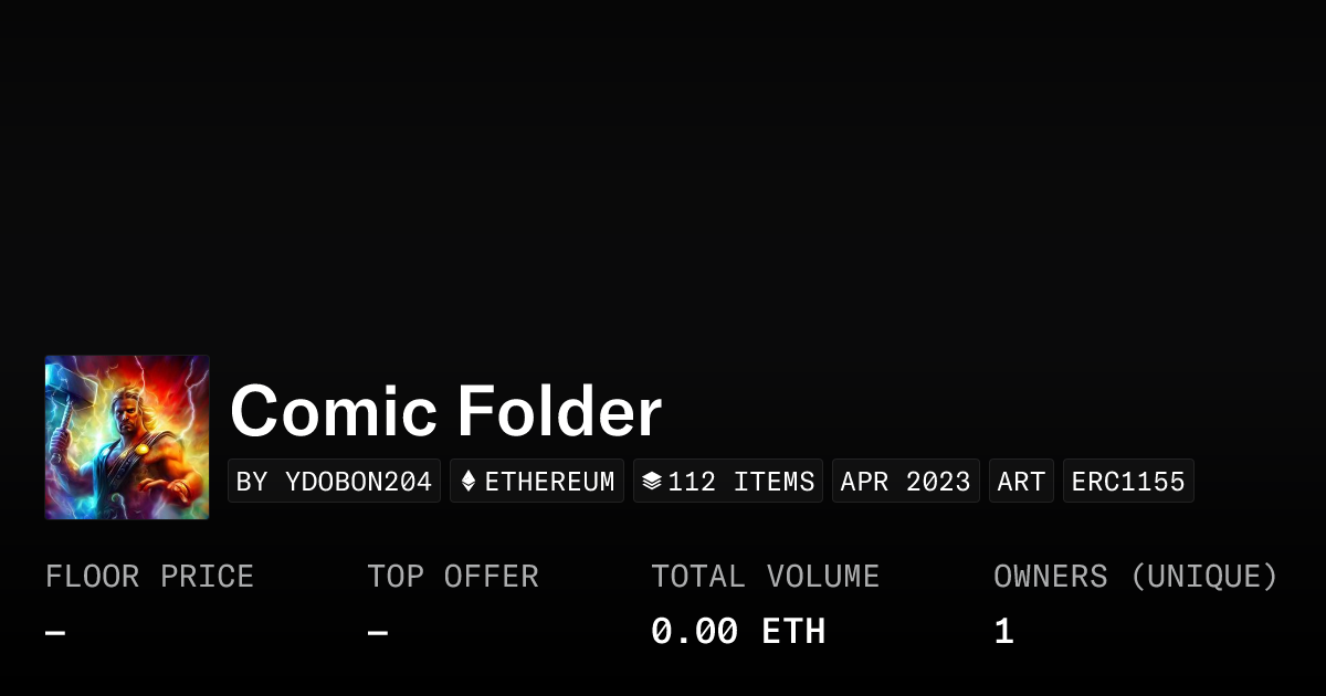 Comic Folder - Collection | OpenSea
