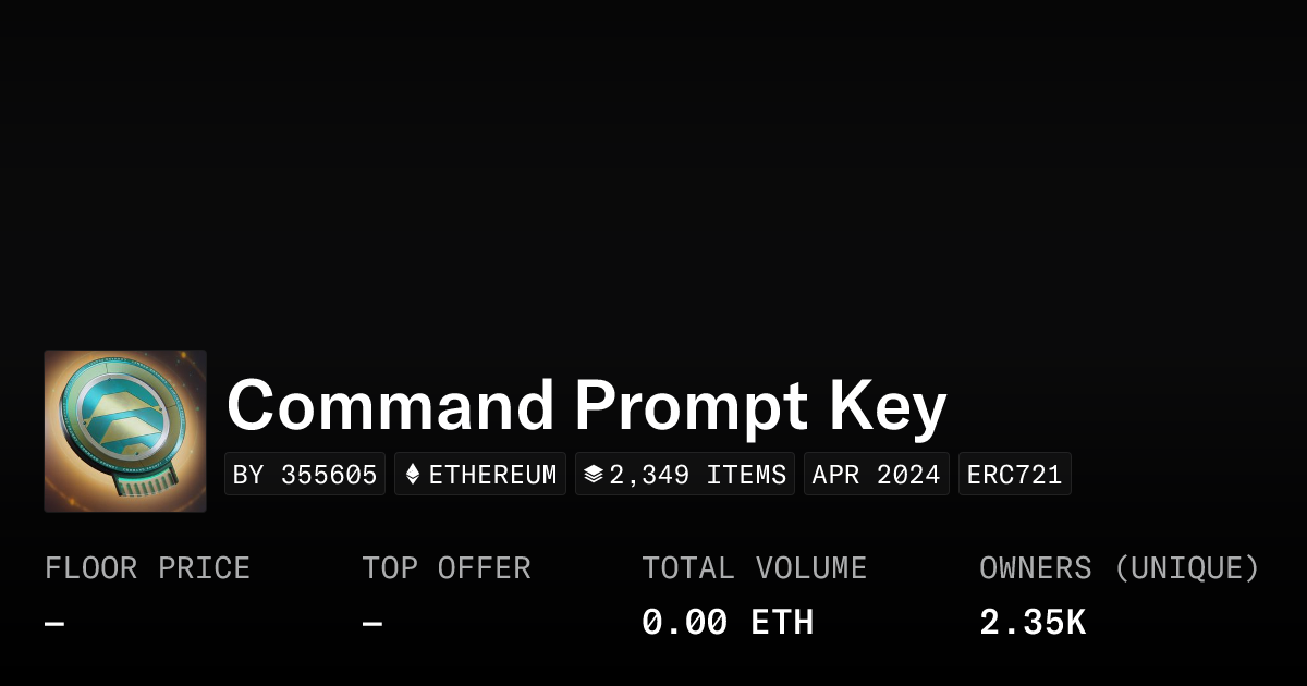 Command Prompt Key - Collection | OpenSea