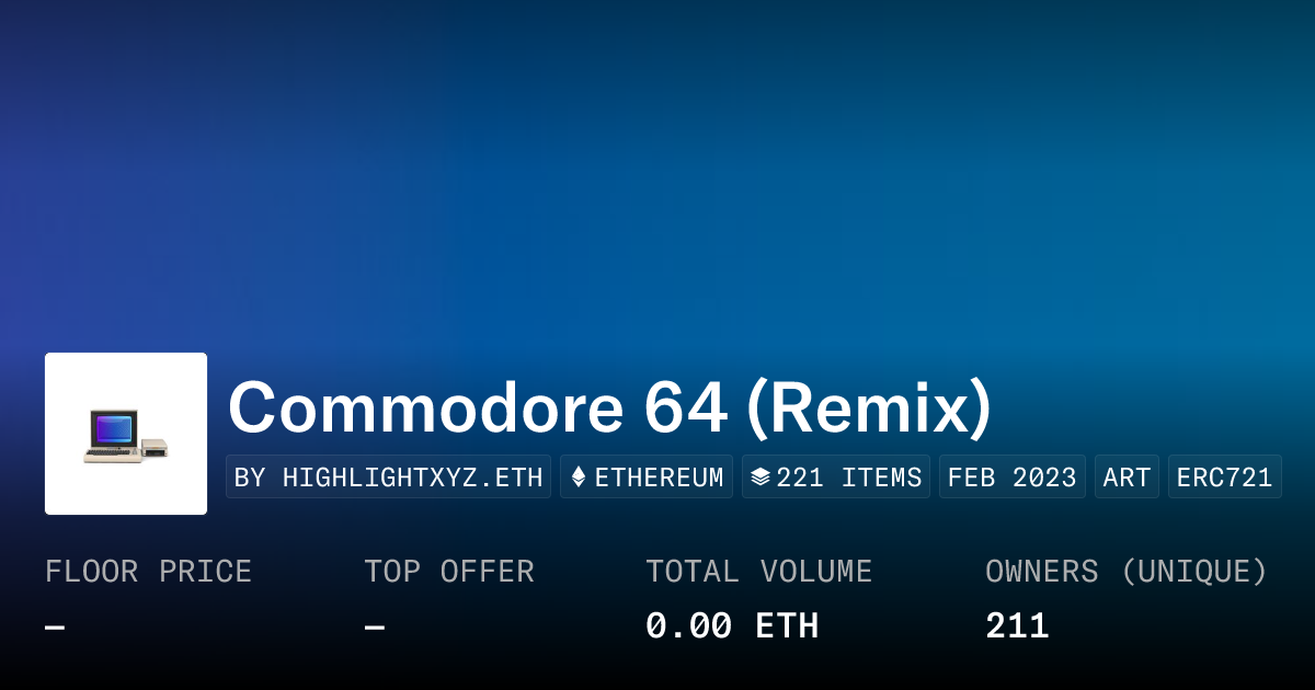 Commodore 64 (Remix) - Collection | OpenSea