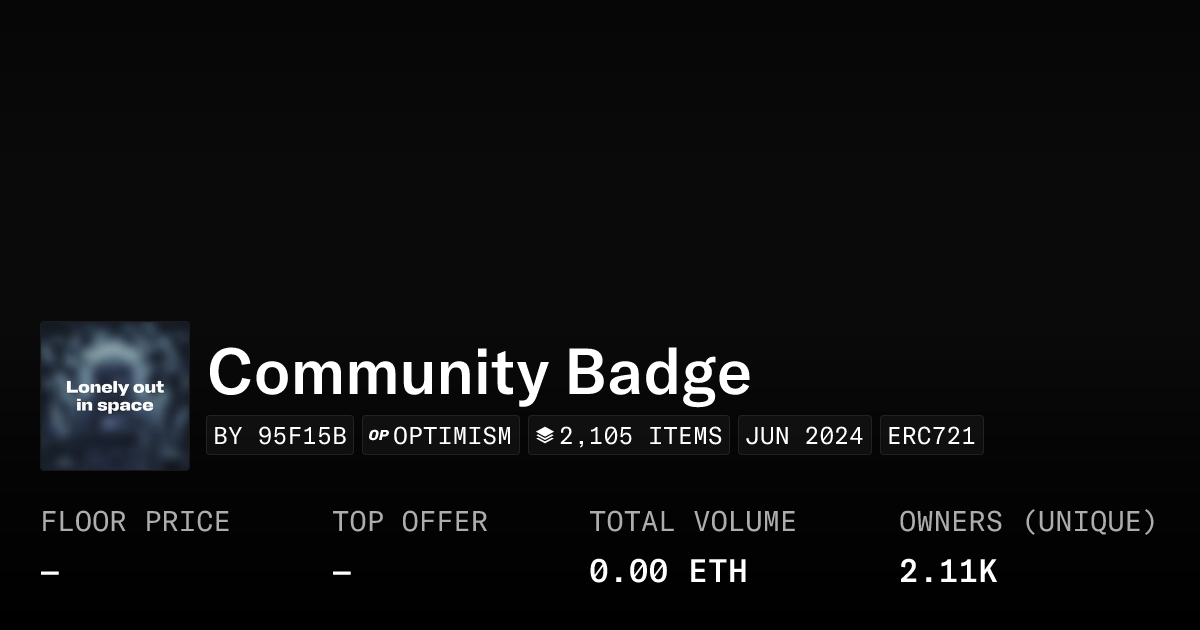 Community Badge - Collection | OpenSea