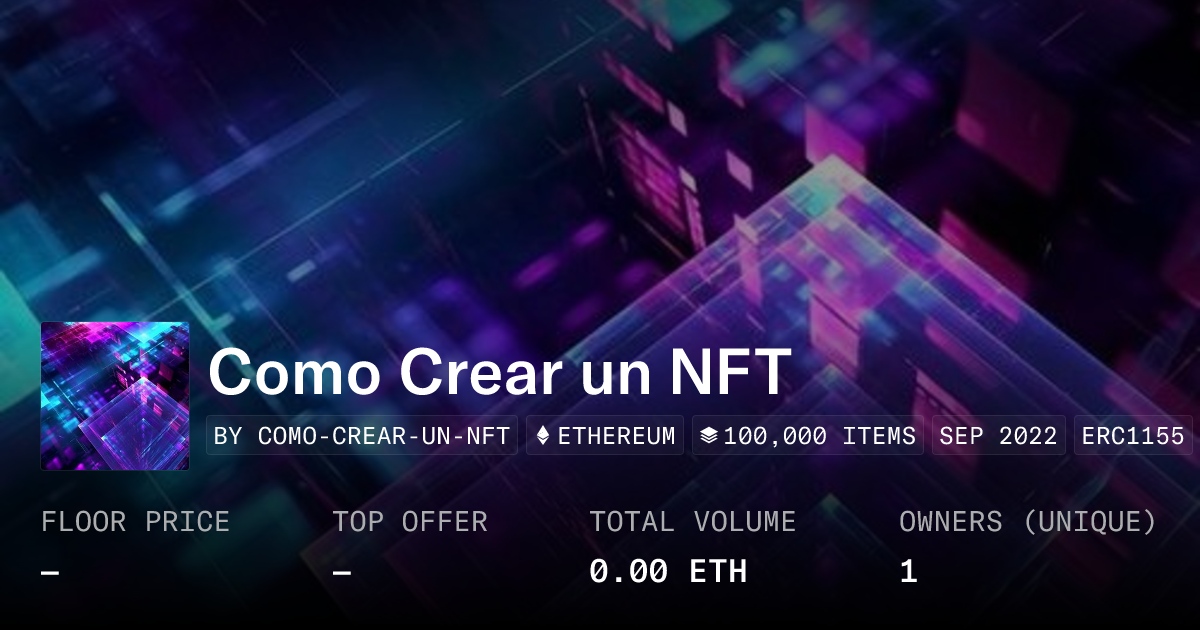 Como Crear un NFT - Collection | OpenSea