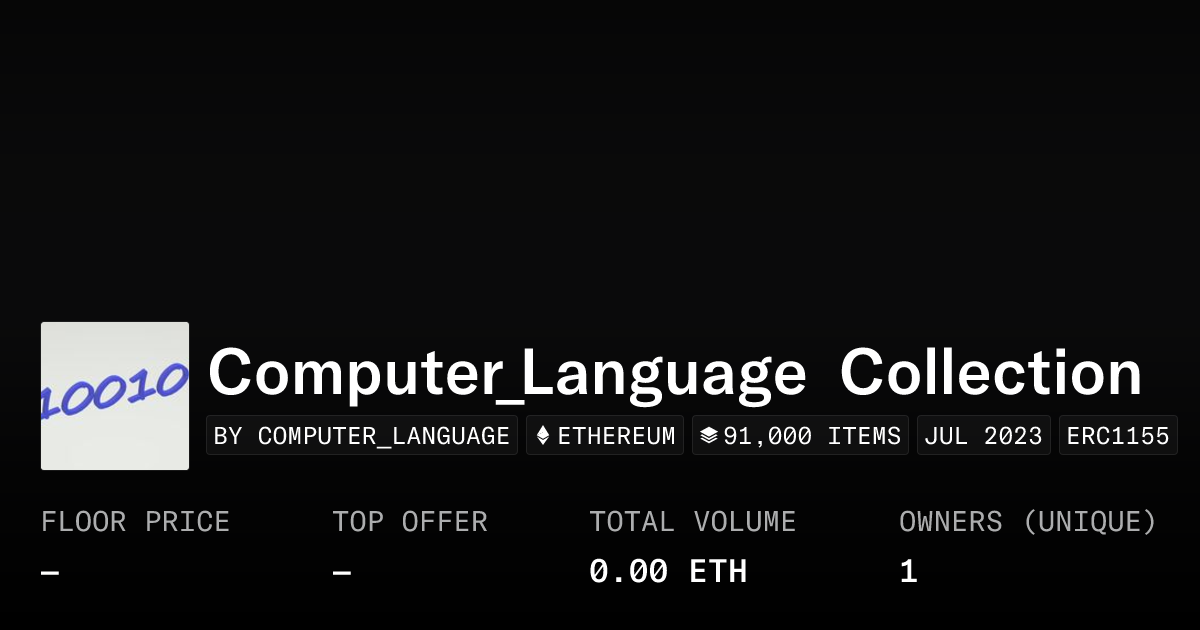 Computer_Language Collection - Collection | OpenSea