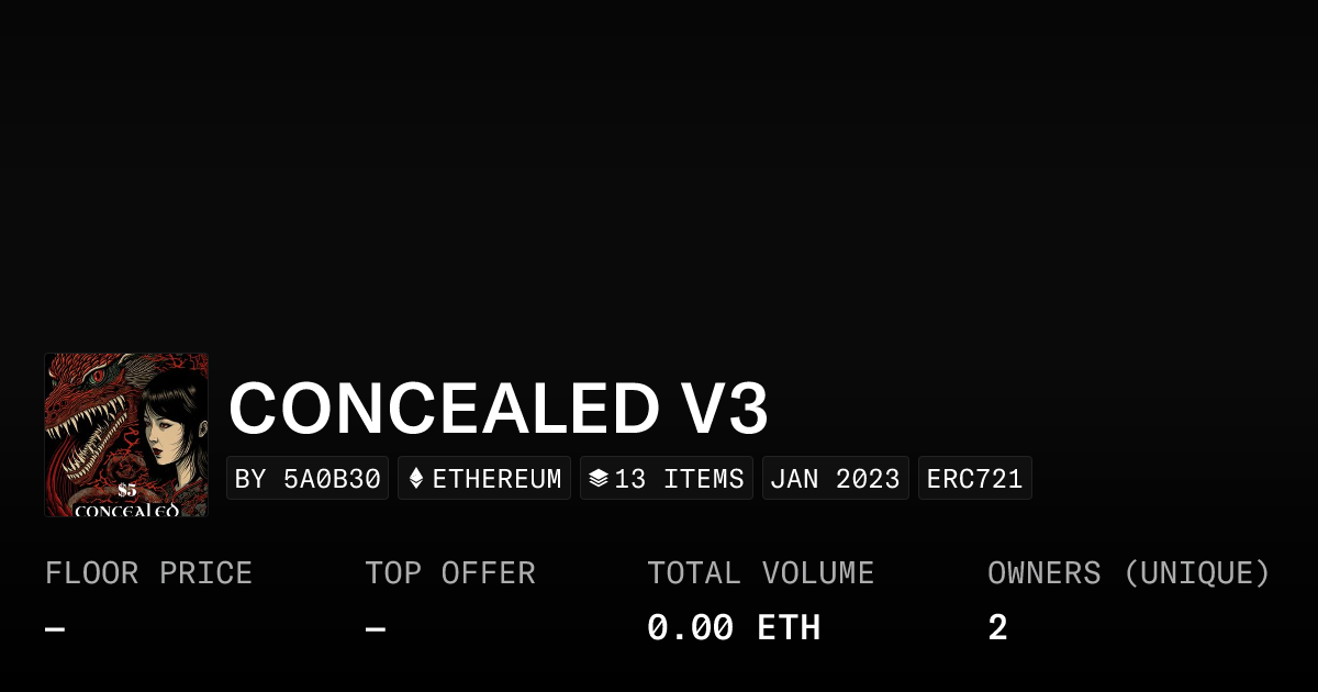 CONCEALED V3 - Collection | OpenSea