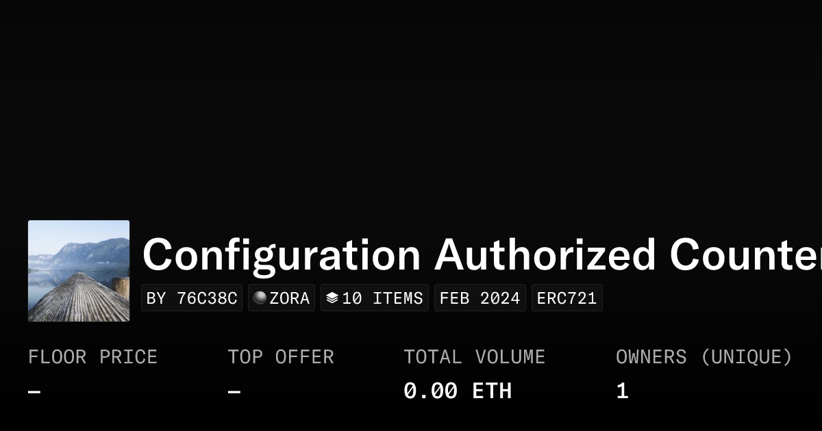 Configuration Authorized Counters - Collection | OpenSea
