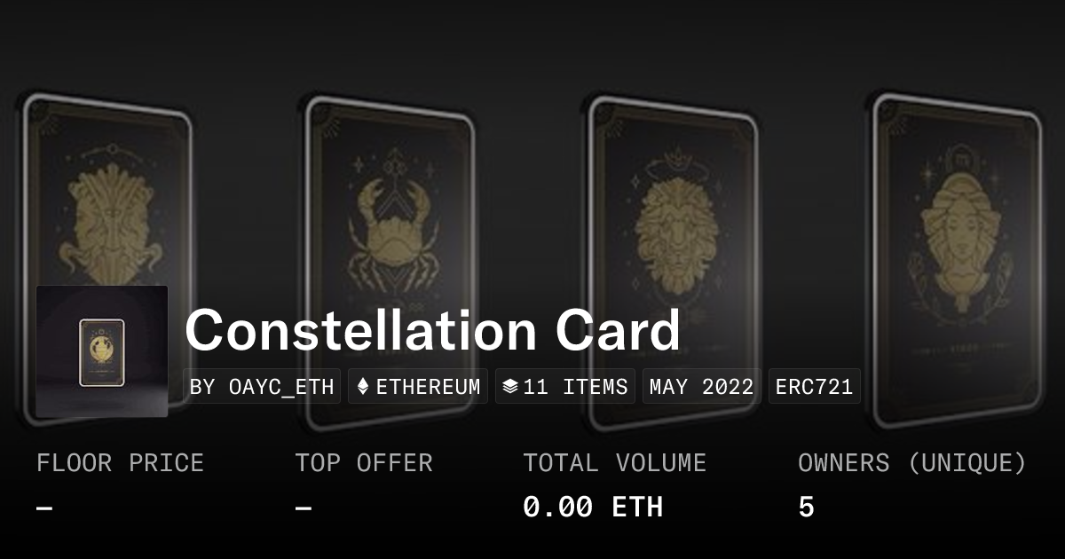 Constellation Card - Collection | OpenSea