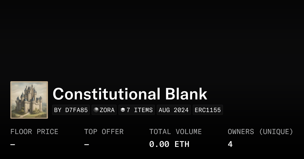 Constitutional Blank - Collection | OpenSea