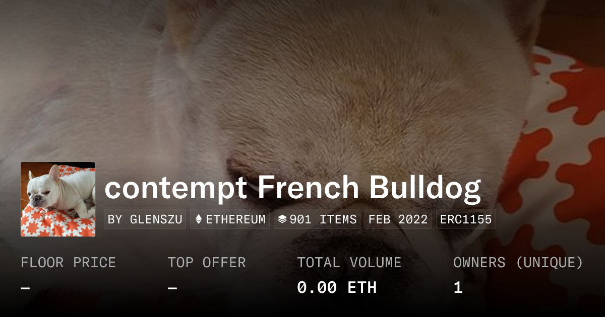contempt French Bulldog - Collection | OpenSea