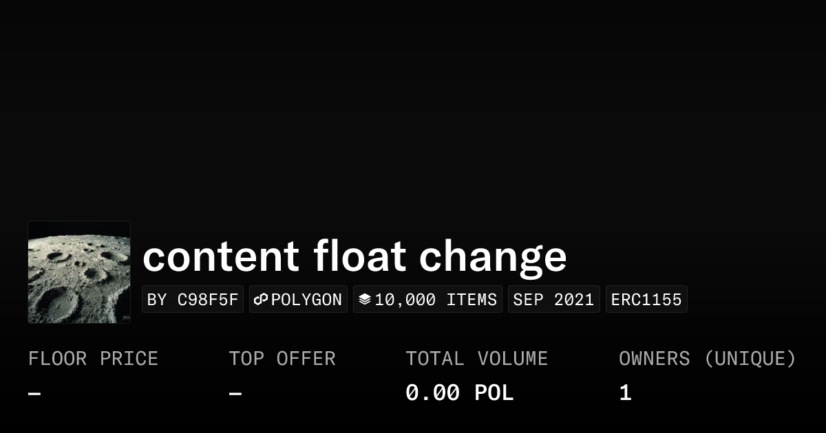 content float change - Collection | OpenSea