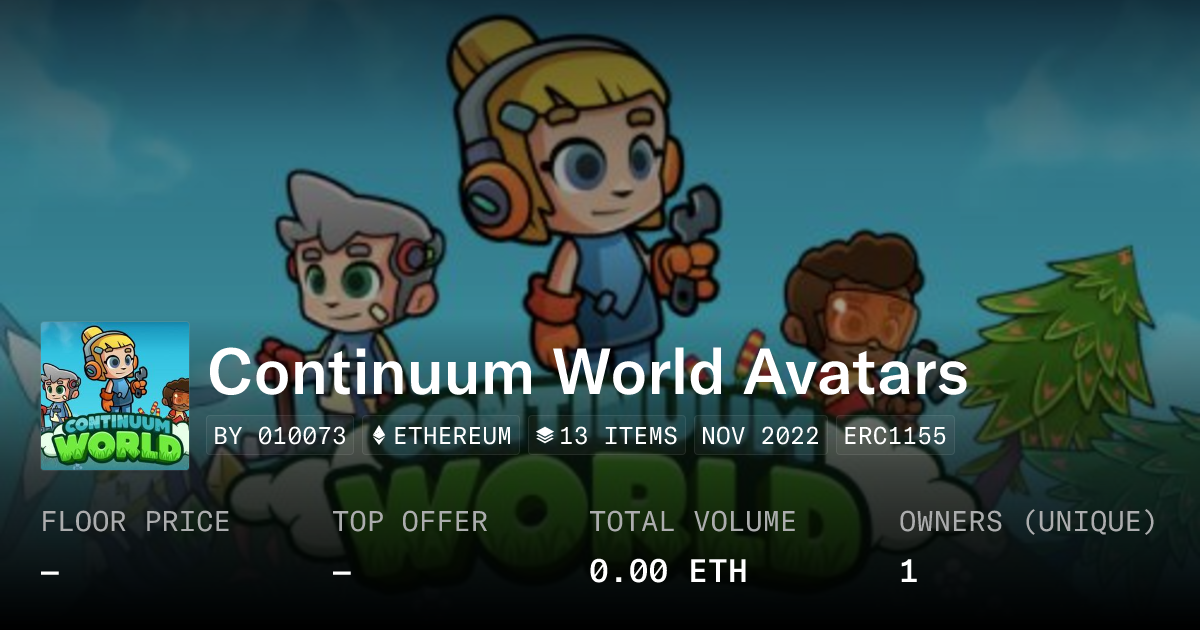 Continuum World Avatars - Collection | OpenSea