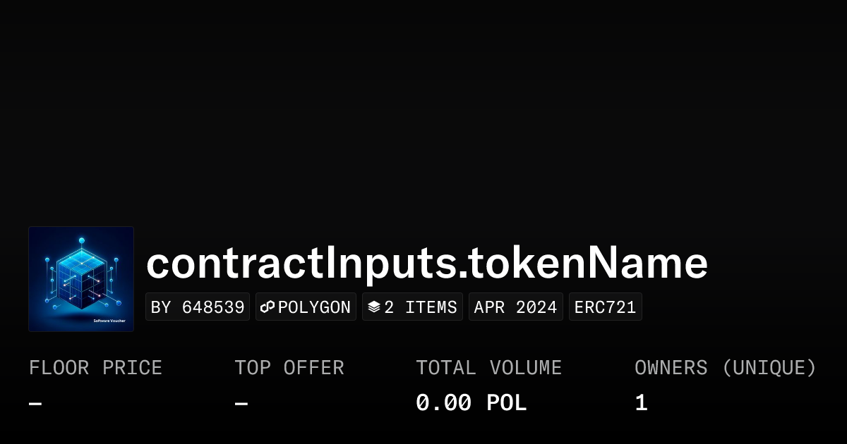 contractInputs.tokenName - Collection | OpenSea