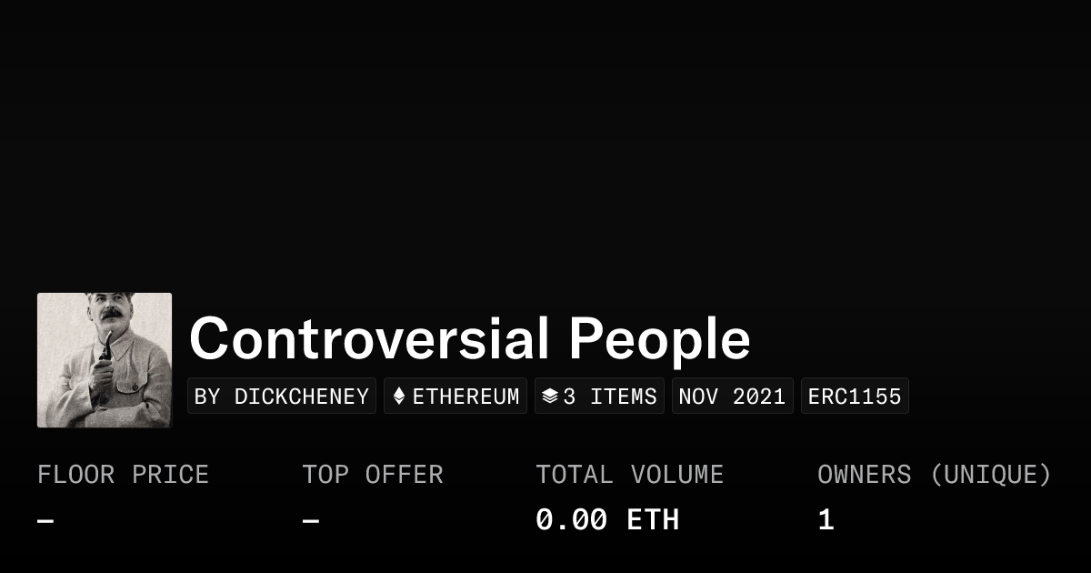 Controversial People - Collection | OpenSea