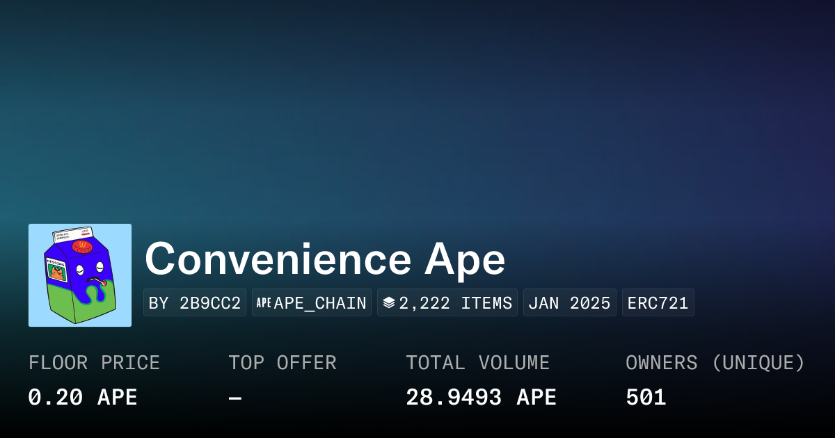 Convenience Ape - Collection | OpenSea