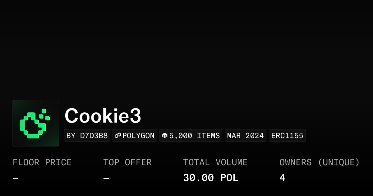 Cookie3 - Collection | OpenSea