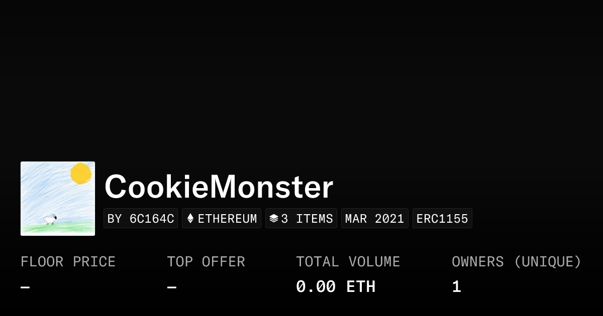 CookieMonster - Collection | OpenSea