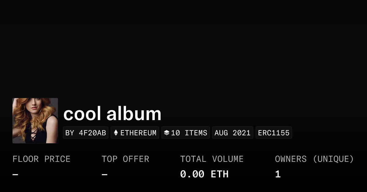 cool album - Collection | OpenSea