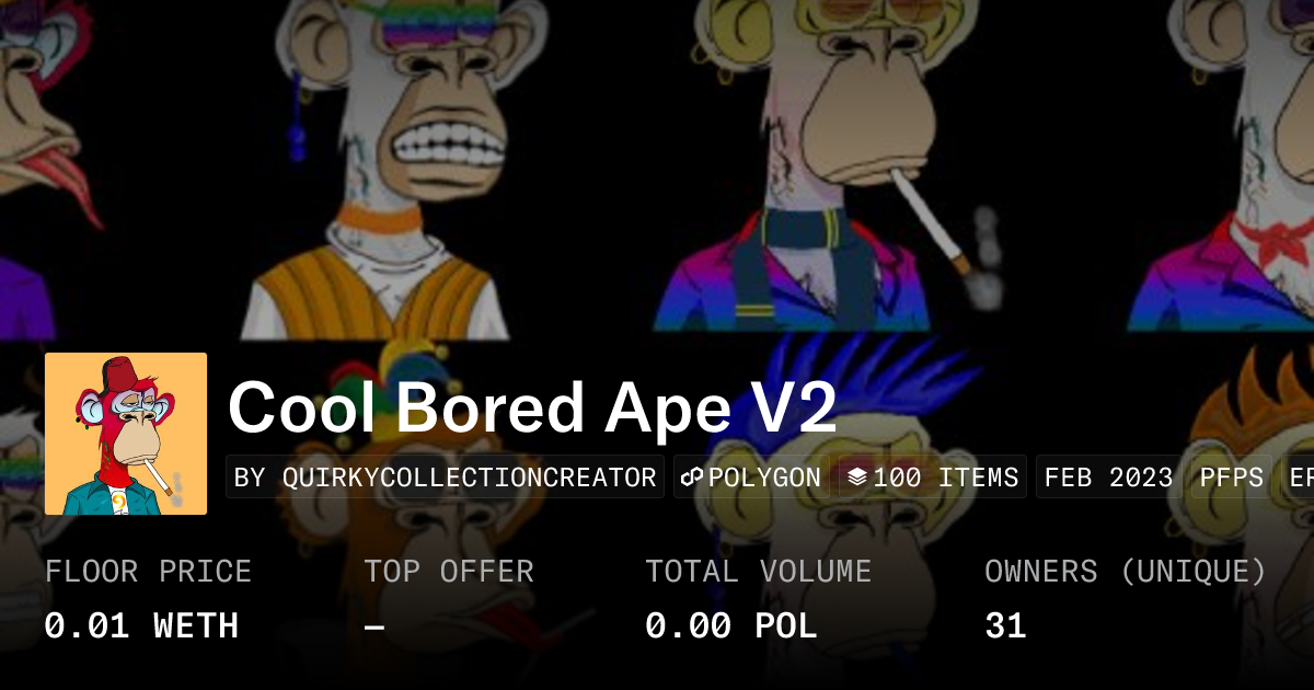 Cool Bored Ape V2 - Collection | OpenSea