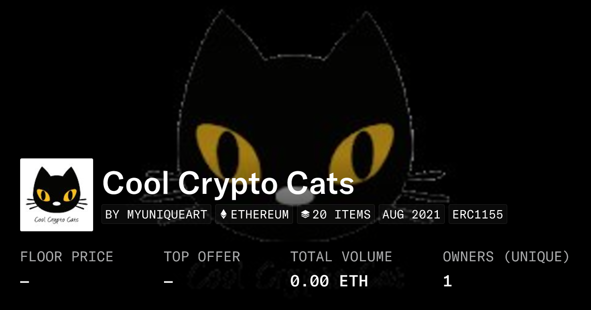 Cool Crypto Cats - Collection | OpenSea