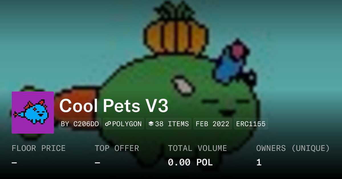 Cool Pets V3 - Collection | OpenSea