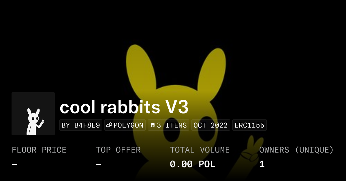 cool rabbits V3 - Collection | OpenSea