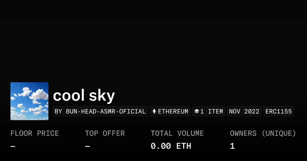 cool sky - Collection | OpenSea