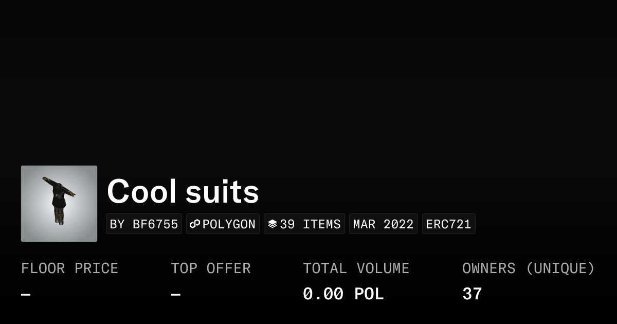 Cool suits - Collection | OpenSea