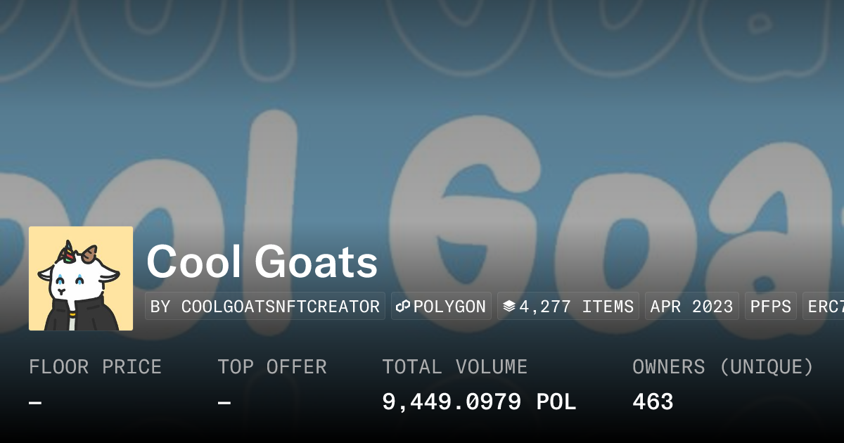 Cool Goats - Collection | OpenSea