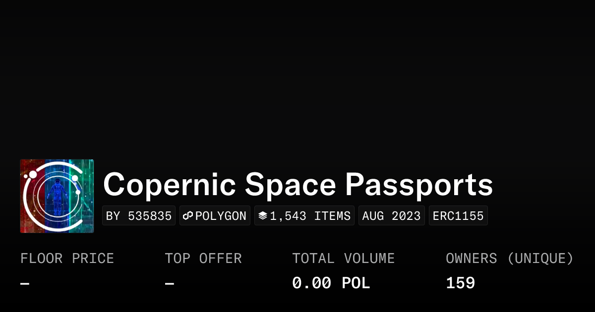 Copernic Space Passports - Collection | OpenSea